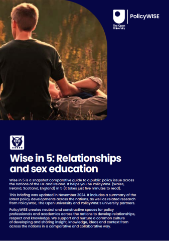 Progressing with Policy in Relationships and Sex Education: Our Updated Wise in 5 | policyWISE